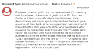 Is Lear Capital a Scam? [Review] – Lawsuits & Loads of Complaints ...