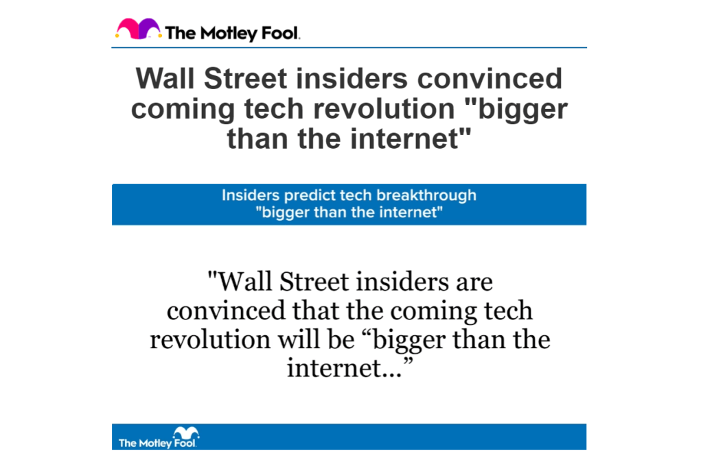 Motley Fool’s “AI Disruption” Stock – Revealed (Ticker & Name) - Green ...