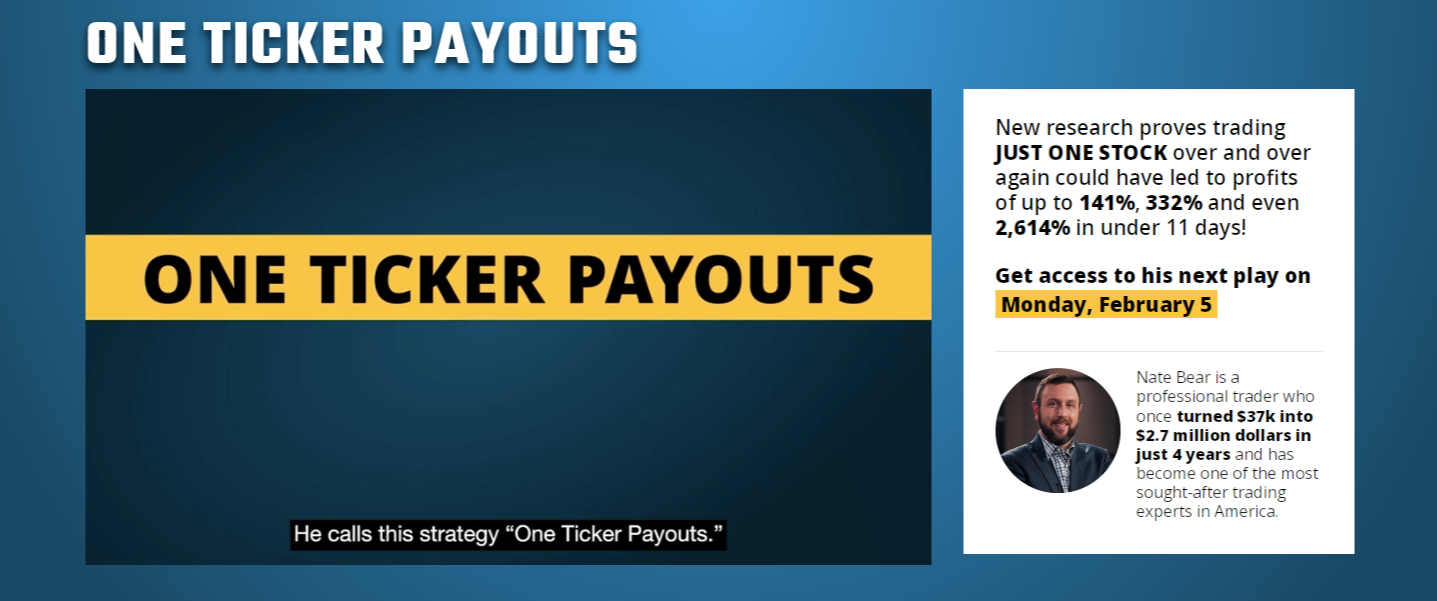 Nate Bear’s One Ticker Payouts - Make $100K Per Month? - Green Bull ...